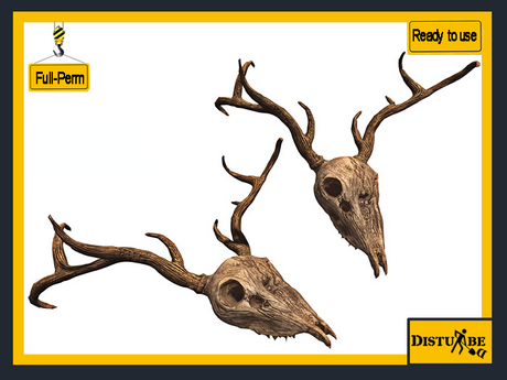 Second Life Marketplace - ::DisturbeD:: Halloween Props - Stag Skull ...