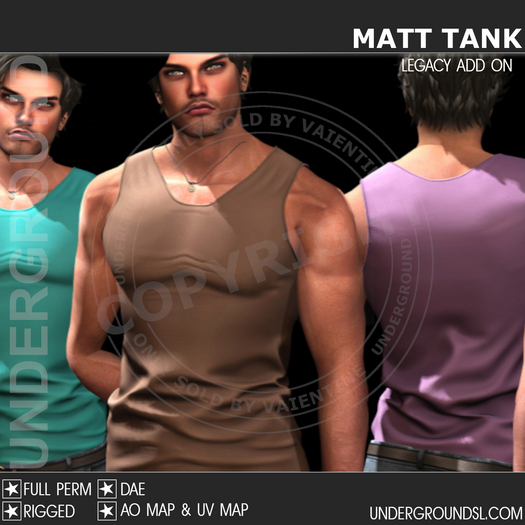 Second Life Marketplace - [UG MESH] MATT TANK - LEGACY ADD ON - FULL PERM