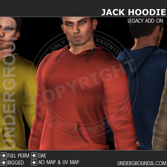 Second Life Marketplace - [UG MESH] JACK HOODIE - LEGACY ADD ON