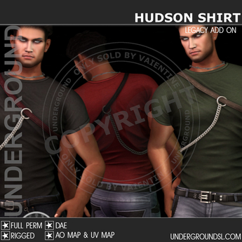 Second Life Marketplace - [UG MESH] HUDSON SHIRT - LEGACY ADD ON - FULL ...