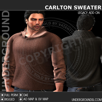 Second Life Marketplace - [UG MESH] CARLTON SWEATER - LEGACY ADD ON ...