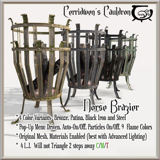 Second Life Marketplace - [CC] Norse Brazier Set