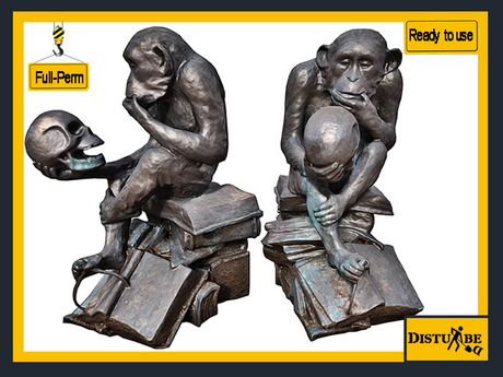 Second Life Marketplace - ::DisturbeD:: Monkey with Skull Statue - FULL ...