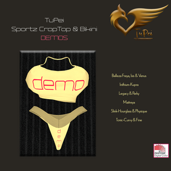 Second Life Marketplace - TuPei Sportz Crop & Bikini - DEMOS
