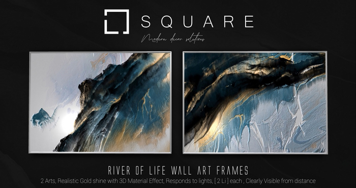 Second Life Marketplace - [ SQUARE ] - River Of Life 3D Wall Art Frames
