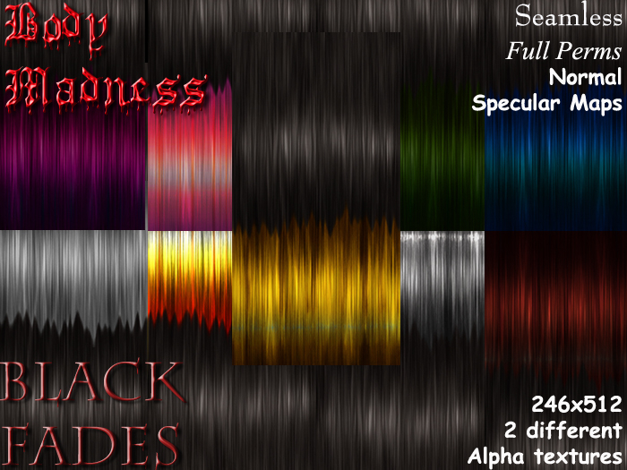 Second Life Marketplace - BM - Hair Textures - Black Fades