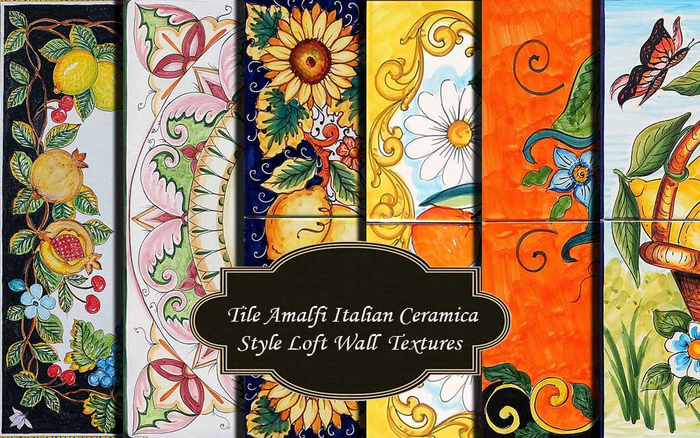 Second Life Marketplace - Tile Amalfi Italian Ceramica Style Loft Wall ...