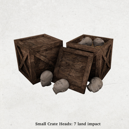 Second Life Marketplace - DISORDERLY. / Abandonment / Small Crate / Heads
