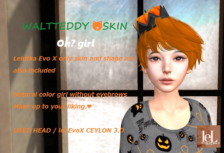 Second Life Marketplace - WALTTEDDY SKIN Lelutka EvoX Girl SP OCT.＆GAIA ...