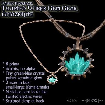 Second Life Marketplace - ~[F]~Necklace-Twisted Wires Gem Gear ...