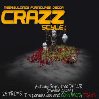 Second Life Marketplace - :::CR'S::: - Autumn Scary tree DECOR (moving ...