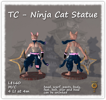 Second Life Marketplace - Ninja Cat Statue