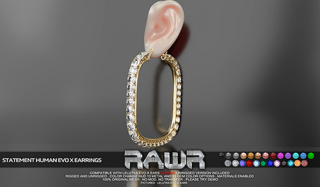 Second Life Marketplace - RAWR! Statement Hoop HUMAN EvoX (add me)