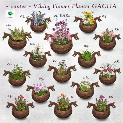 Second Life Marketplace - ~ xantes ~ Viking Flower Planter 11 (BOX)