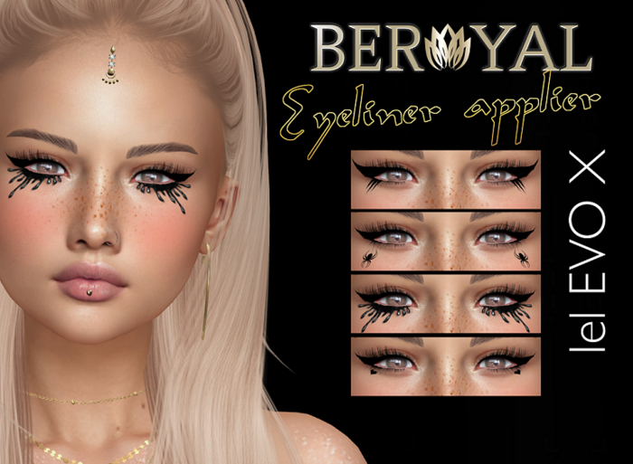 Second Life Marketplace - [BEROYAL] helloween eyeliner applier LeL EvoX