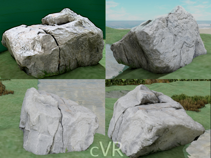 Second Life Marketplace - cVR square rock cracked box