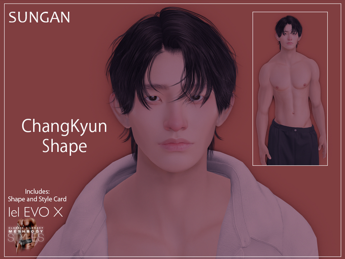 Second Life Marketplace - [SUNGAN] ChangKyun Shape (LeL EvoX Kane 3.1 ...