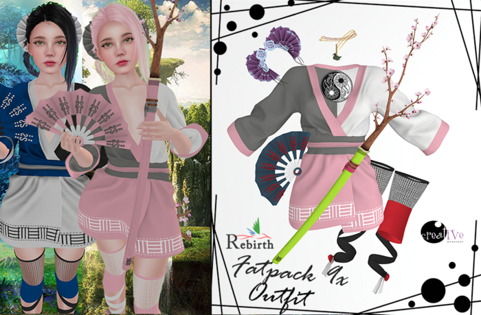 Second Life Marketplace - C/W Outfit Sakura Fatpack 9x