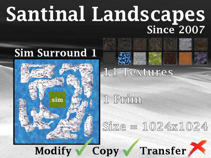 Second Life Marketplace - Santinal Landscapes - Sim Surround 1