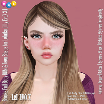 Second Life Marketplace - Brooke Full Body BOM & Teen Shape for Lelutka ...