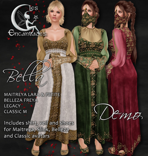 Second Life Marketplace - *LE* Bella DEMO - Medieval elven dress