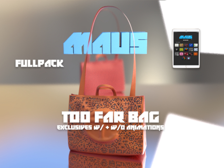 Second Life Marketplace - MAUS // Too Far Bag - Exclusives Pack - ADD