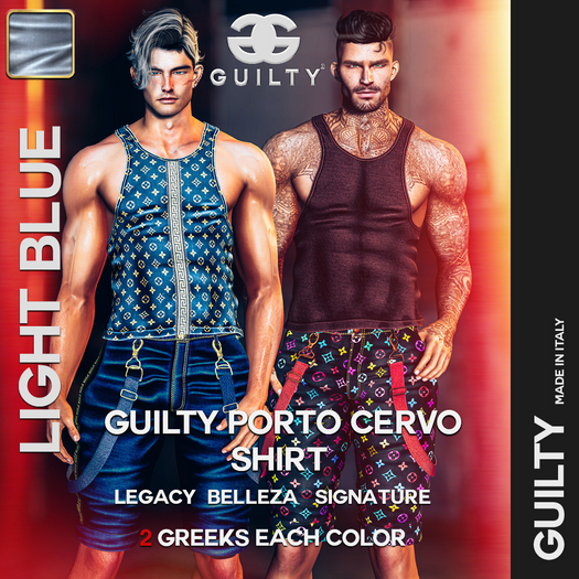 Second Life Marketplace - Guilty 065 Porto Cervo Shirt [Light Blue]