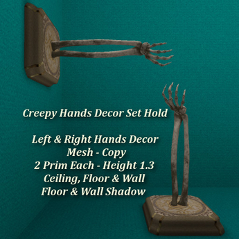 Second Life Marketplace - Creepy Hands Decor Set Hold