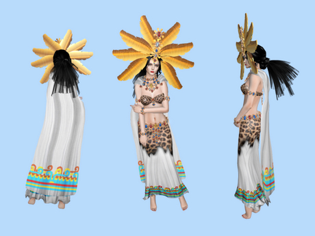 Second Life Marketplace - Aztec Queen/Goddess Outfit
