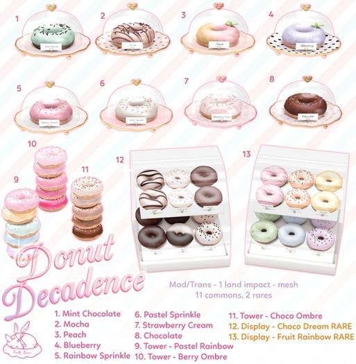 Second Life Marketplace - +Half-Deer+ Donut Decadence - DIsplay - Choco ...