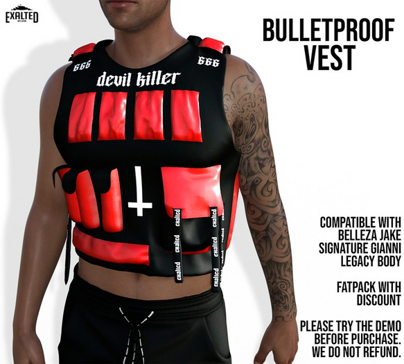 Second Life Marketplace - ExalteD - Bulletproof Vest {Belleza/Signature ...