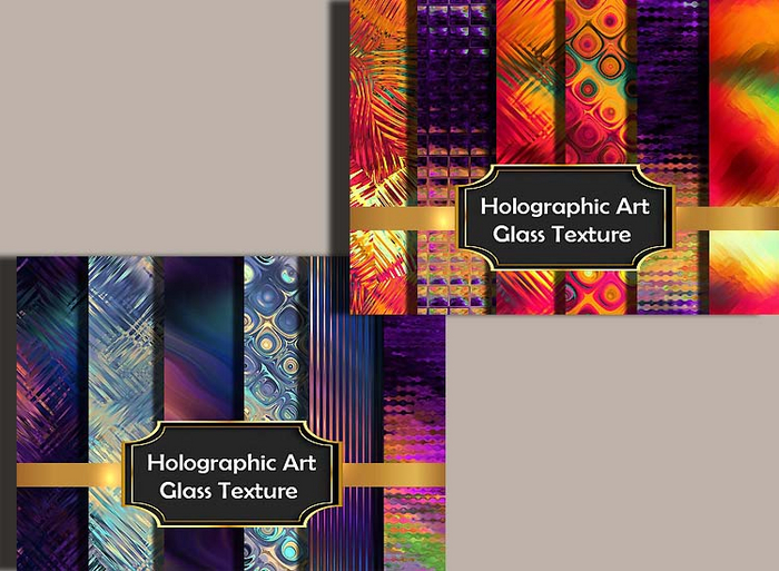 Second Life Marketplace - Fat Pack Holographic Art glass texture seamless