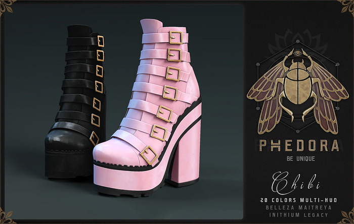 Second Life Marketplace - Phedora ~ Chibi Ankle Boots ~20C. Fatpack ...