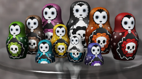 Second Life Marketplace - Schadenfreude Crimson Haunted Matryoshka Doll
