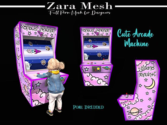 Second Life Marketplace - Zara Mesh - Toys - Cute Arcade Machine - FULL ...