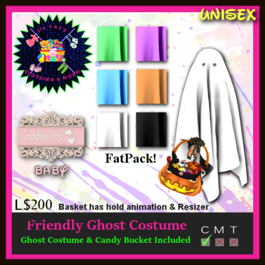 Second Life Marketplace - *LVD* Friendly Ghost Costume - TD (Baby)
