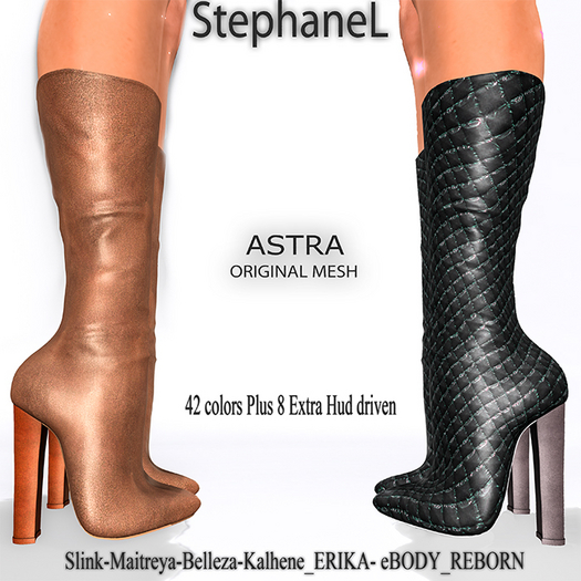 Second Life Marketplace - [StephaneL] ASTRA BOOTS - SLINK-LARA-BELLEZA ...