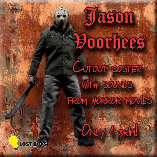 Second Life Marketplace - @LostBoys@ - Jason Voorhees 3D Poster With Sounds