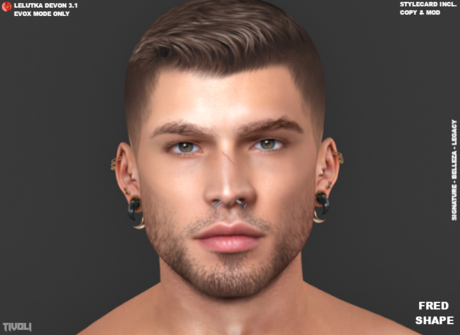 Second Life Marketplace - -Tivoli inc - Fred Shape for lelutka Devon 3. ...