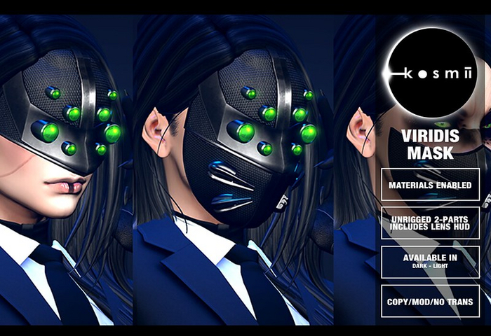 Second Life Marketplace - kosmii :: Viridis Mask [light]