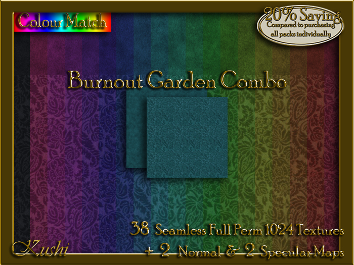 Second Life Marketplace - Burnout Garden Combo Seamless Texture Set