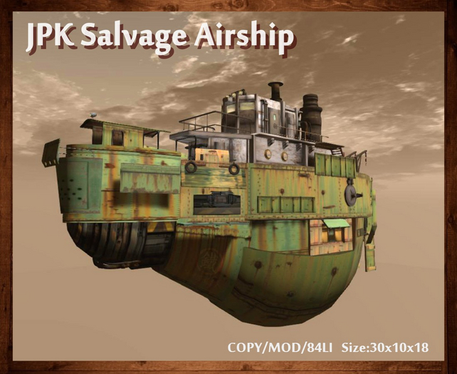 Second Life Marketplace - **JPK Salvage Airship BOX