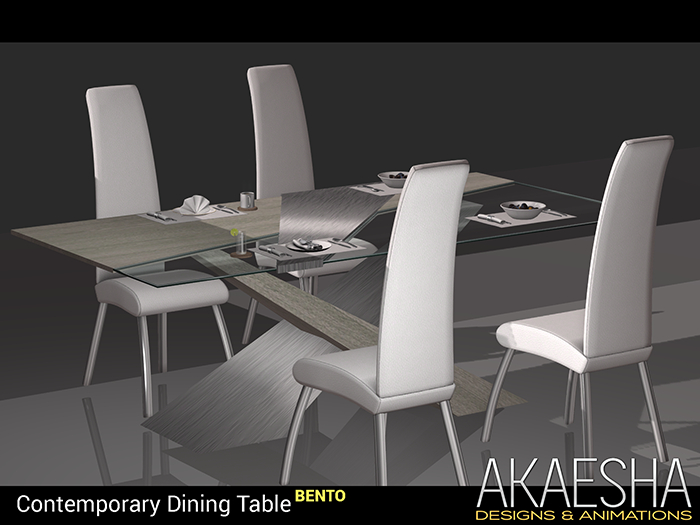 Second Life Marketplace - Contemporary/Modern Dining Table Set (3,000 ...