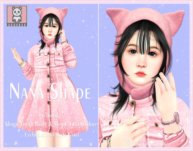 Second Life Marketplace - [P] Nana Shape Youth and Tweeneedoo