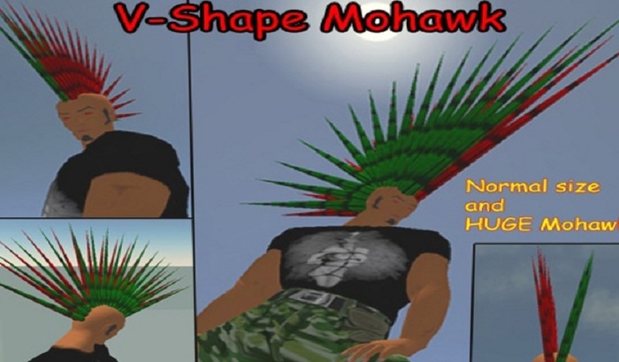 Second Life Marketplace - male punk hair urban "mohawk hair"