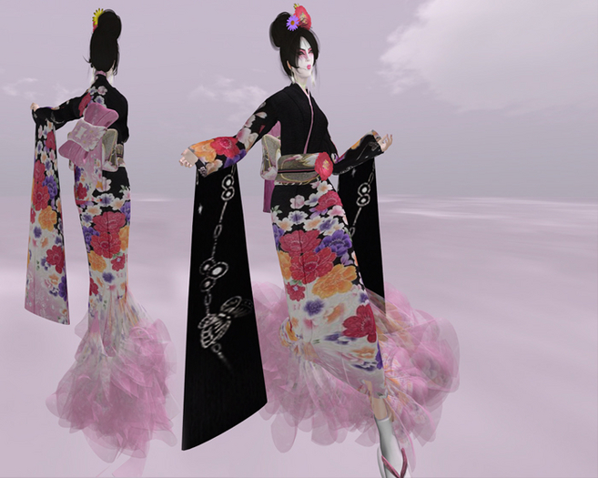 Second Life Marketplace - Paris METRO Couture: Flower Song Mesh Kimono ...