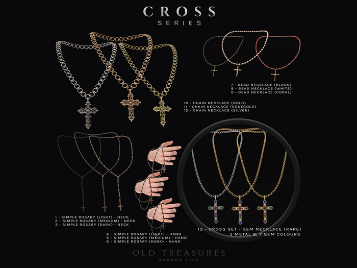 Second Life Marketplace - OLD TREASURES - CROSS GACHA SET - FATPACK ...