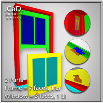 Second Life Marketplace - =CaD= Sash Window - BUILDERS BASICS full perm