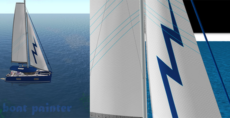 Second Life Marketplace - W:B:P:Amnesia Blue Boat Texture Applier_Sail HUD