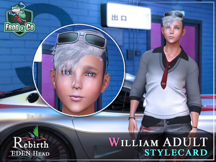 Second Life Marketplace - William Shape + Style card - REBIRTH Eden head